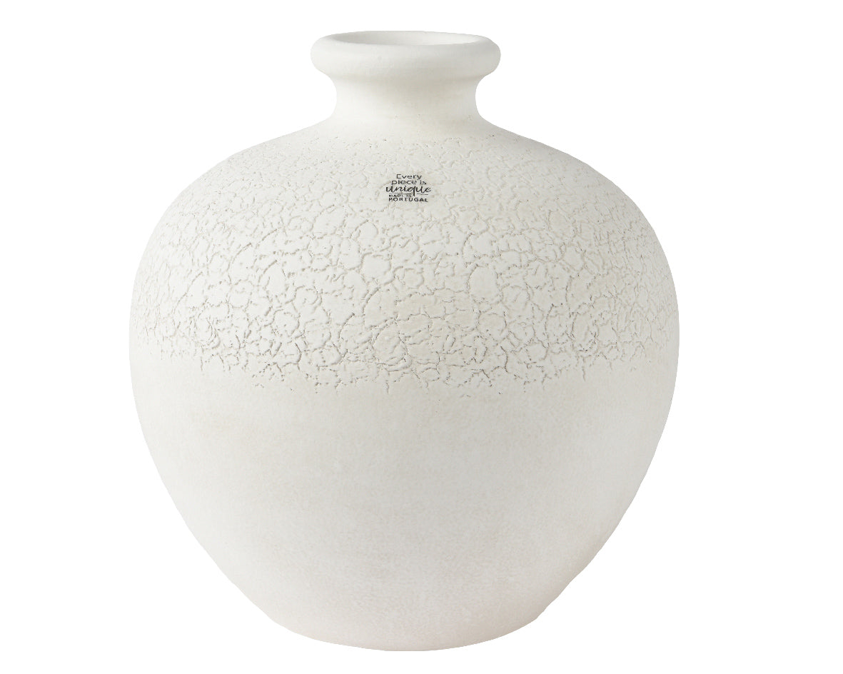 White rustic terracotta vase | Vases & Ginger jars | Osborne & Co.