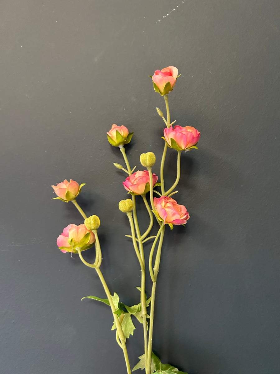 Pink Mini Ranunculus Spray | Faux florals | Osborne & Co.