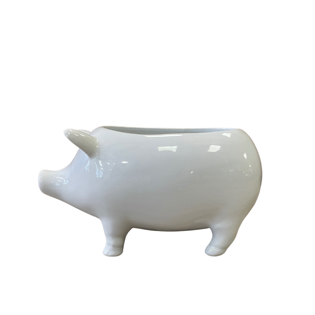White ceramic pig | Kitchen accessories | Osborne & Co.