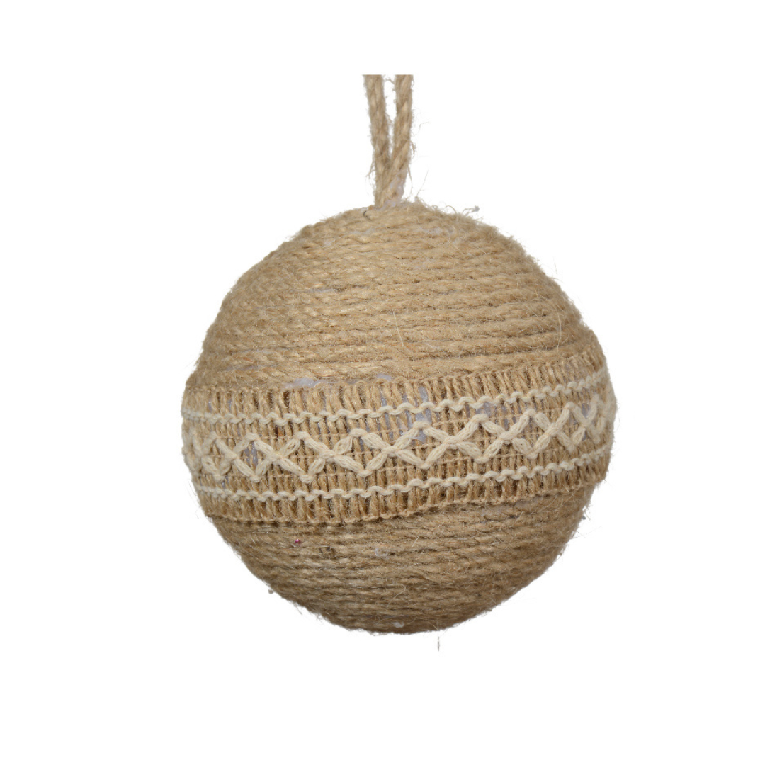 Natural rope hanging bauble | Evergreen Christmas | Osborne & Co.