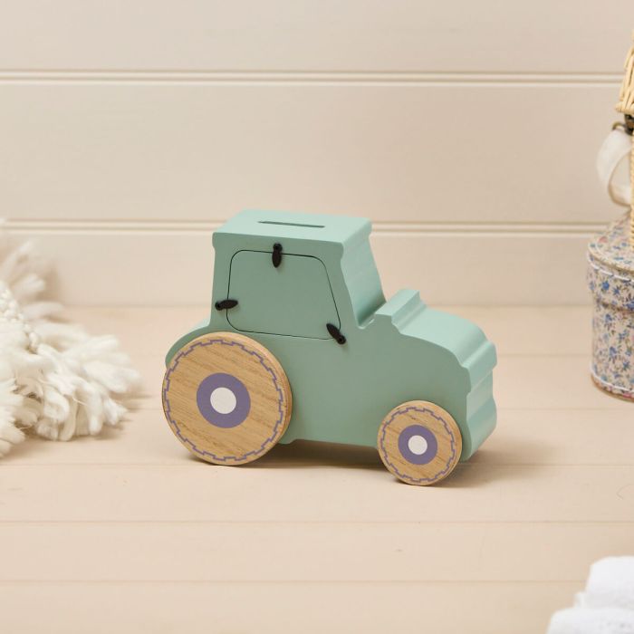 Mini farm wooden tractor money box | Kids gifting | Osborne & Co.
